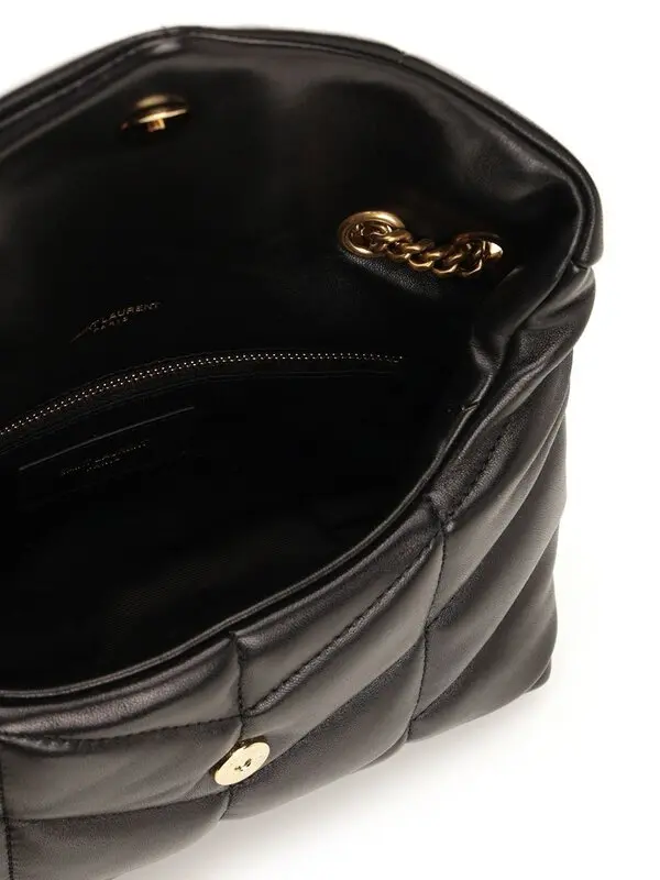 Saint Laurent Mini Loulou Puffer Bag - Black