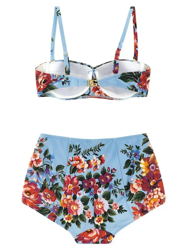 Dolce & Gabbana Re-edition 2000 Floral Print Bikini - Blue