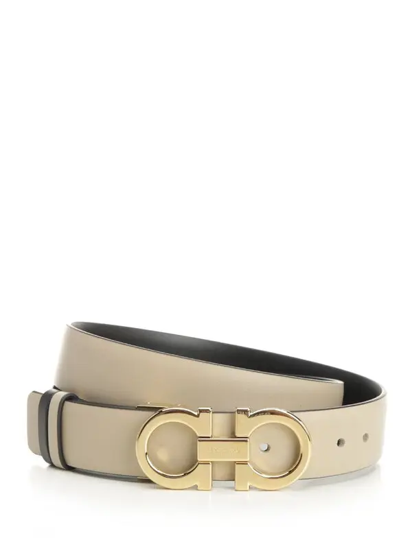 FERRAGAMO Reversible And Adjustable Gancini Belt - Multicolor