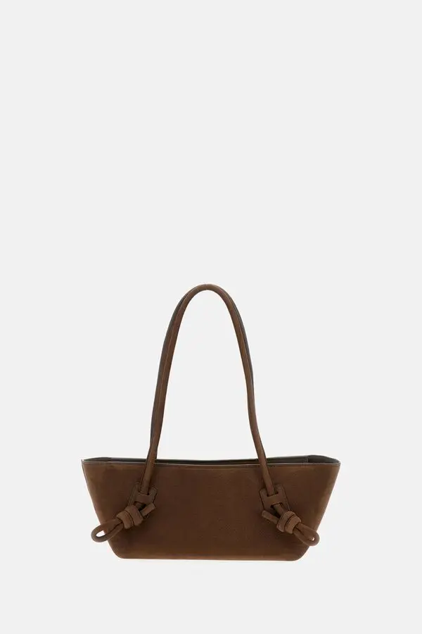 Hereu Fleca Suede Calfskin Handbag With Knot Detailing - Multicolor