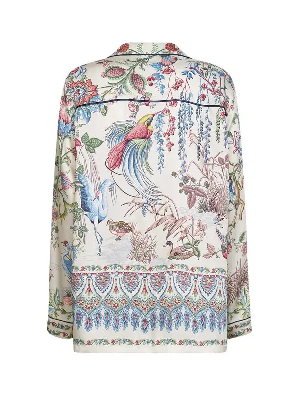 Etro Flora And Fauna-print Twill Shirt - Multicolor