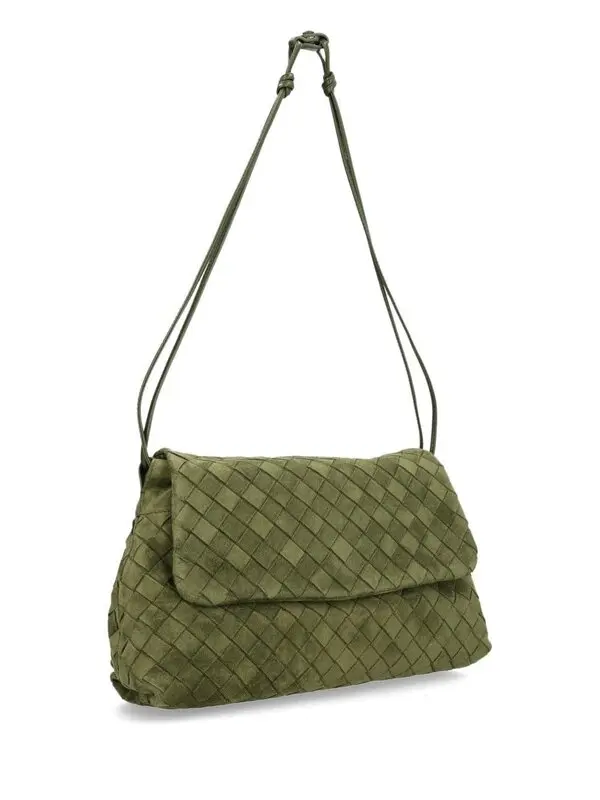 Bottega Veneta Suede Intrecciato Dustbag Bag - Green