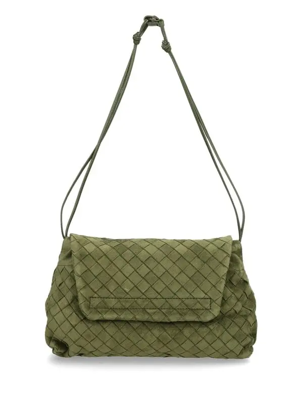 Bottega Veneta Suede Intrecciato Dustbag Bag - Green