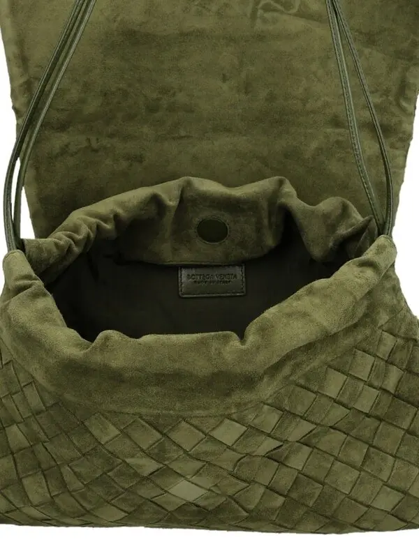 Bottega Veneta Suede Intrecciato Dustbag Bag - Green