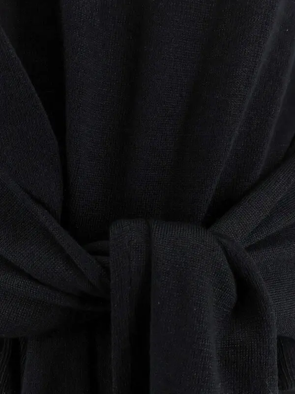 TOTEME Wool And Silk Ribbed Turtleneck Dress - Black