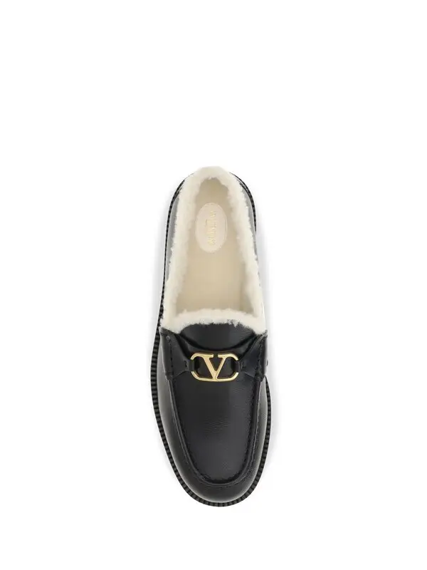 Valentino Garavani Vlogo Fur Loafers