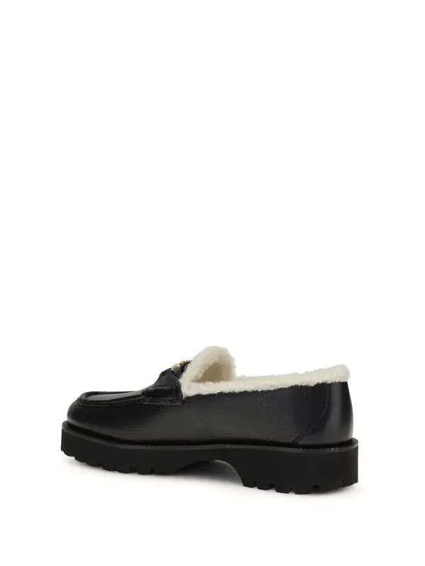 Valentino Garavani Vlogo Fur Loafers