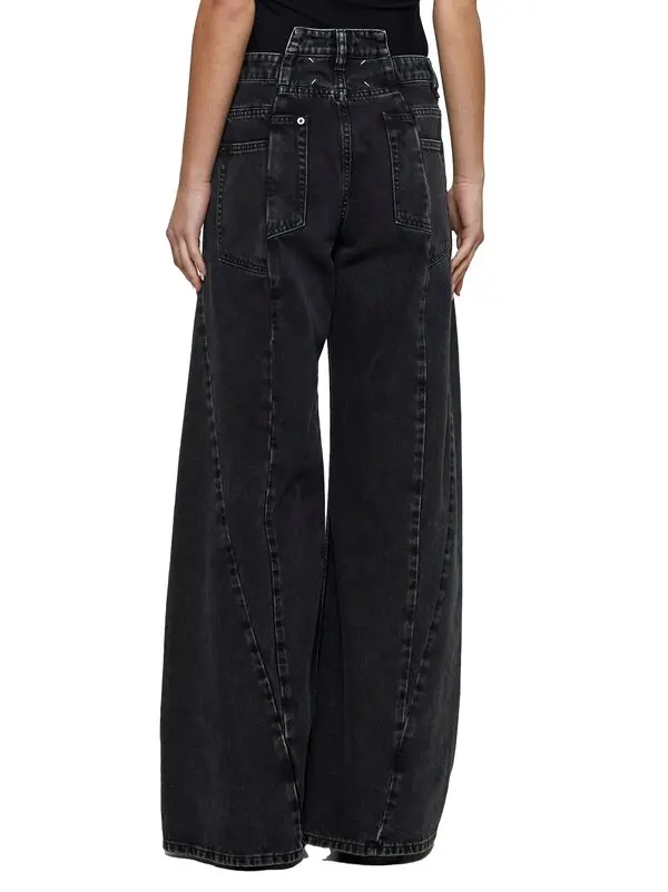MAISON MARGIELA Decortiqué Wide Leg Jeans - Multicolor