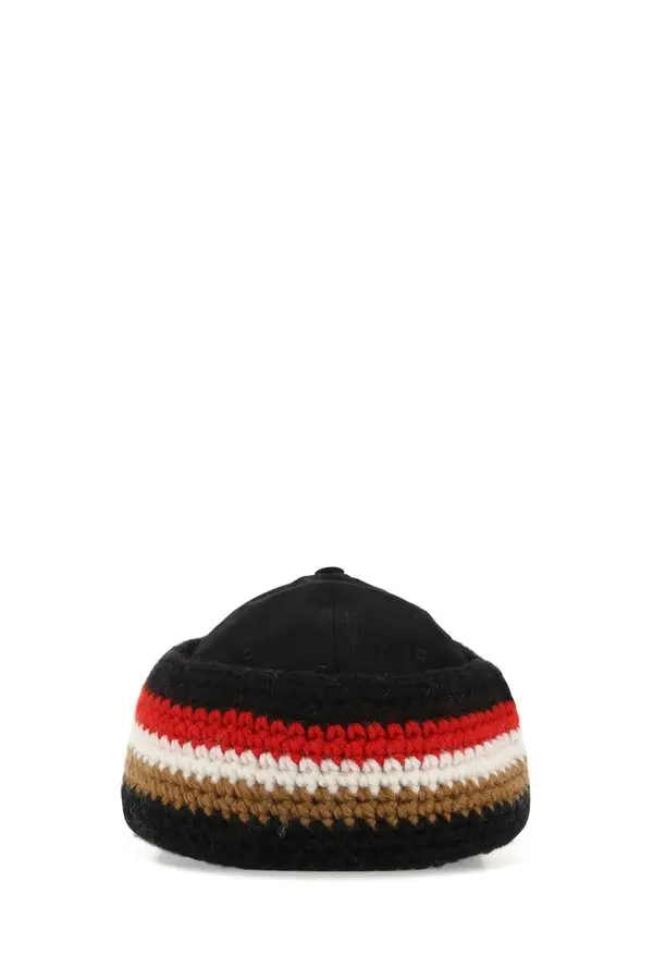 Burberry Cotton Cap With Crocheted Detail