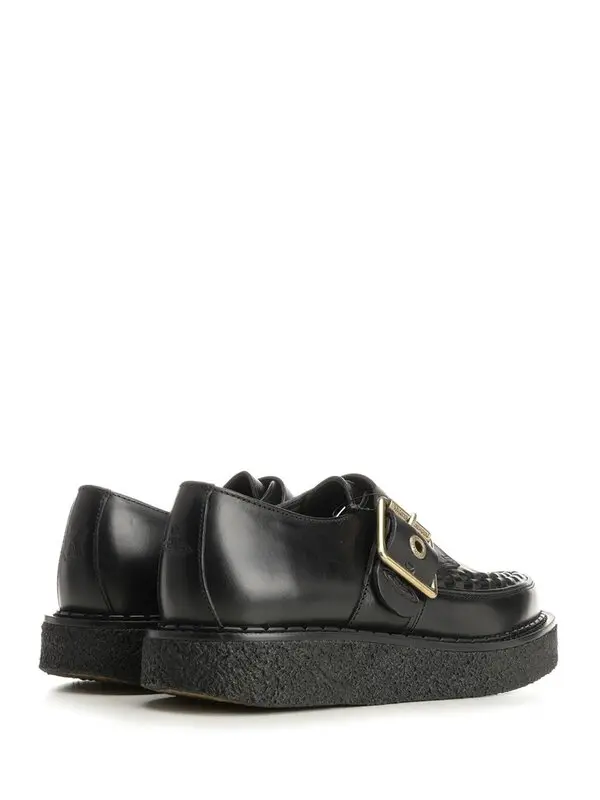 VIVIENNE WESTWOOD Leather Monk Strap Shoes With Buckle Detail