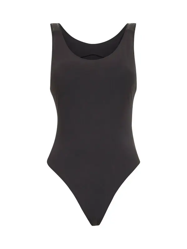 Brunello Cucinelli One-piece Swimsuit Embellished Techno Jersey - Multicolor