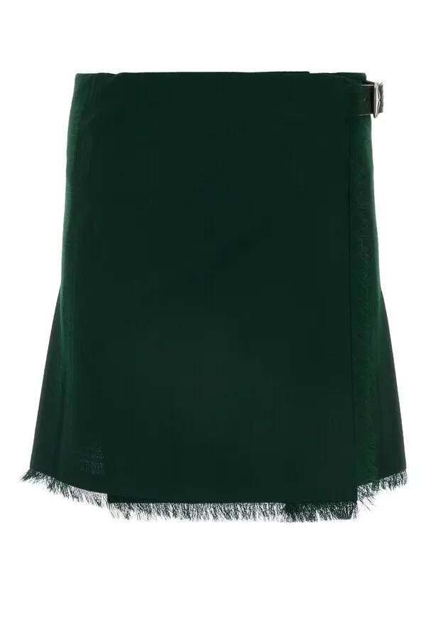 Burberry Virgin Wool Pleated Skirt