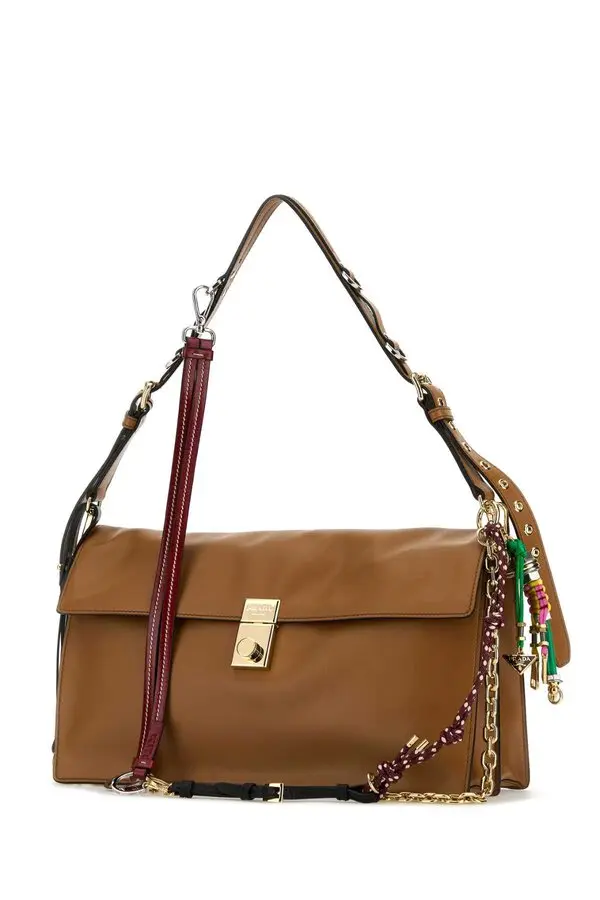 Prada Leather Shoulder Bag - Brown