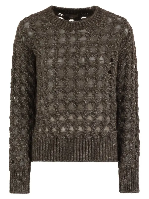 Herno Jumper In Alpaca And Wool - Brown