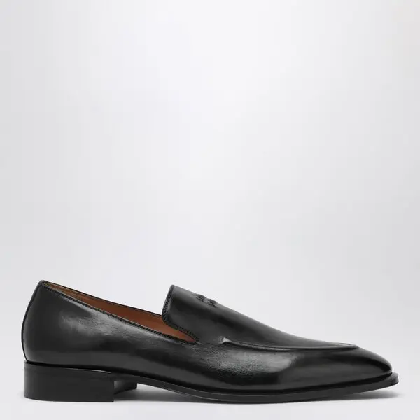 Miu Miu Embossed Logo Leather Loafers