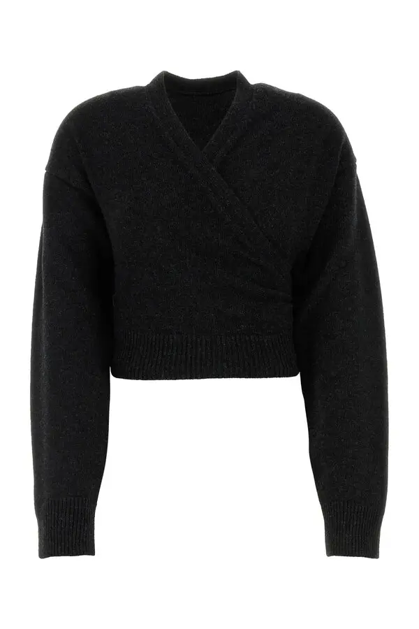 Balenciaga Wrap Cardigan In Virgin Wool - Multicolor