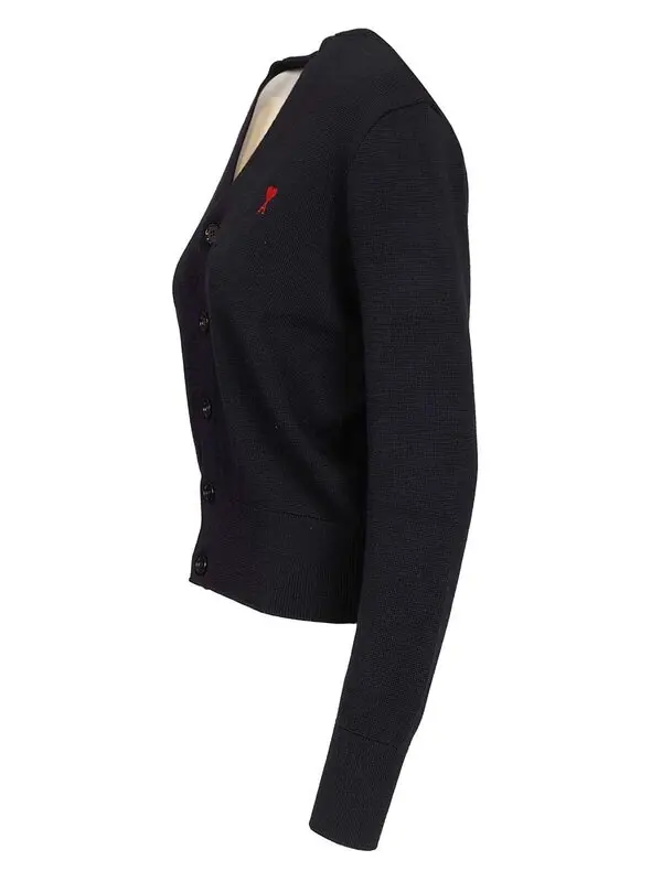 AMI Paris De Cœur Wool Cardigan