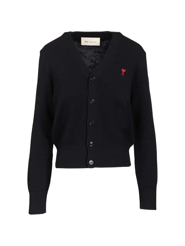 AMI Paris De Cœur Wool Cardigan