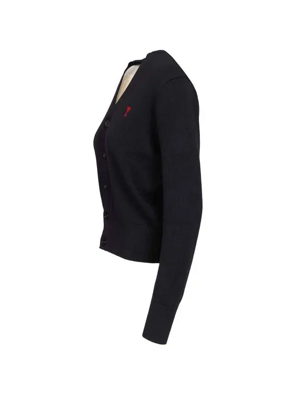 AMI Paris De Cœur Wool Cardigan