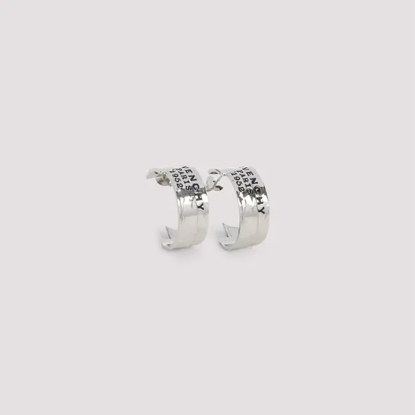 Givenchy Tape Hoop Earrings In Brass