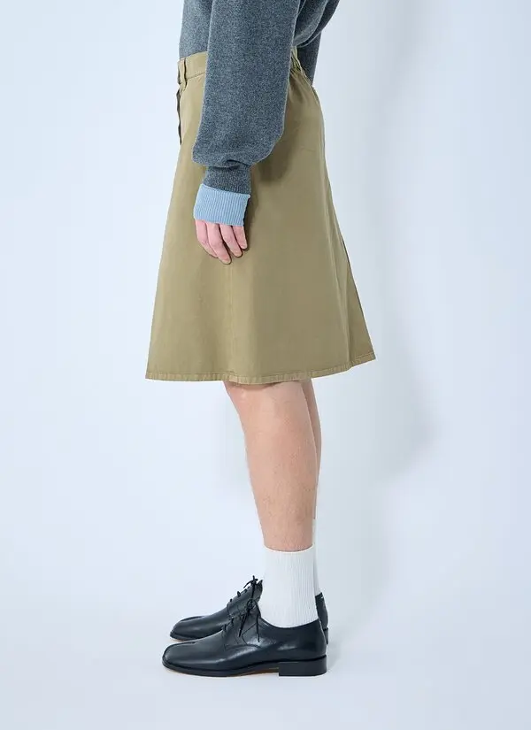 Miu Miu Garment-dyed Midi Skirt