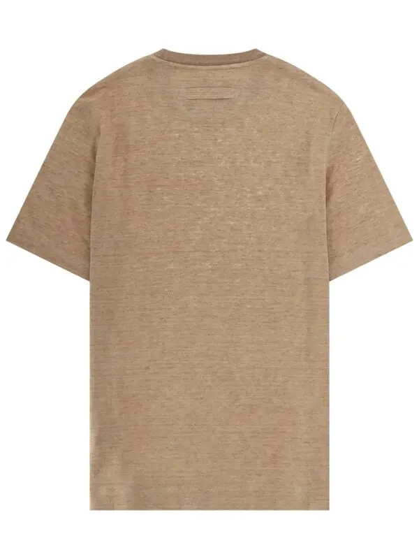 Zegna T-shirt Oasi In Lino - Cream