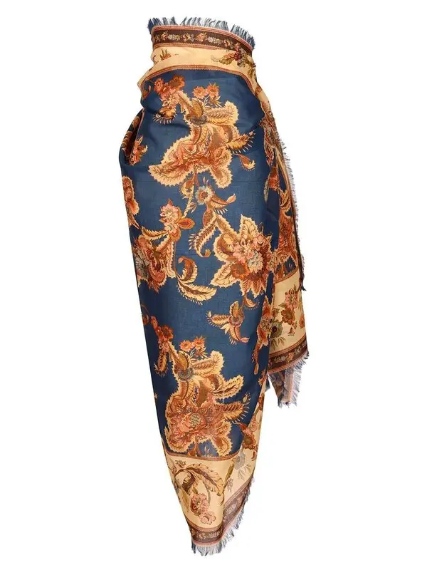 Zimmermann Printed Cotton Pareo With Fringe