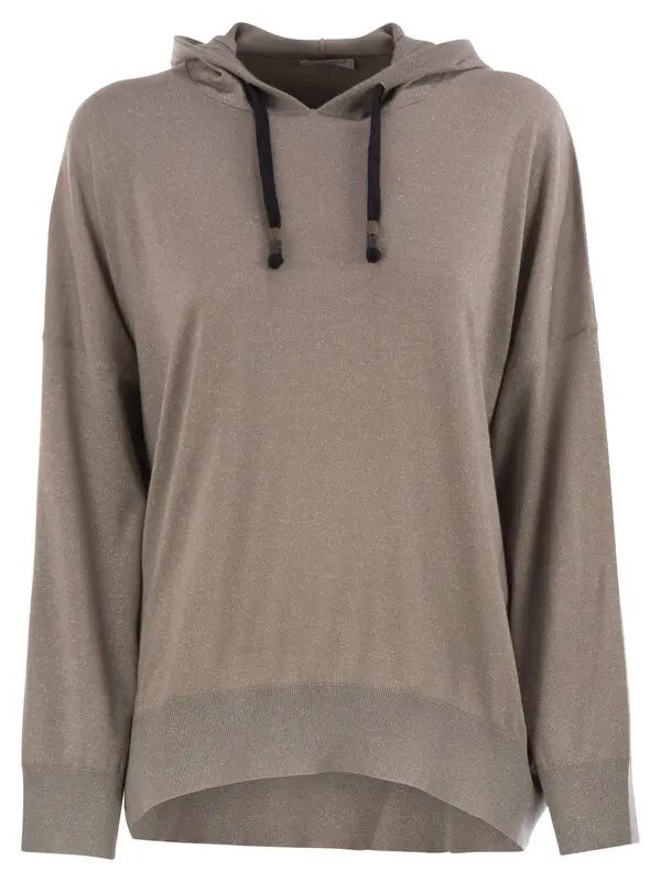 Brunello Cucinelli Sparkling Cashmere And Silk Hoodie - Multicolor