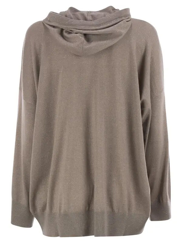 Brunello Cucinelli Sparkling Cashmere And Silk Hoodie
