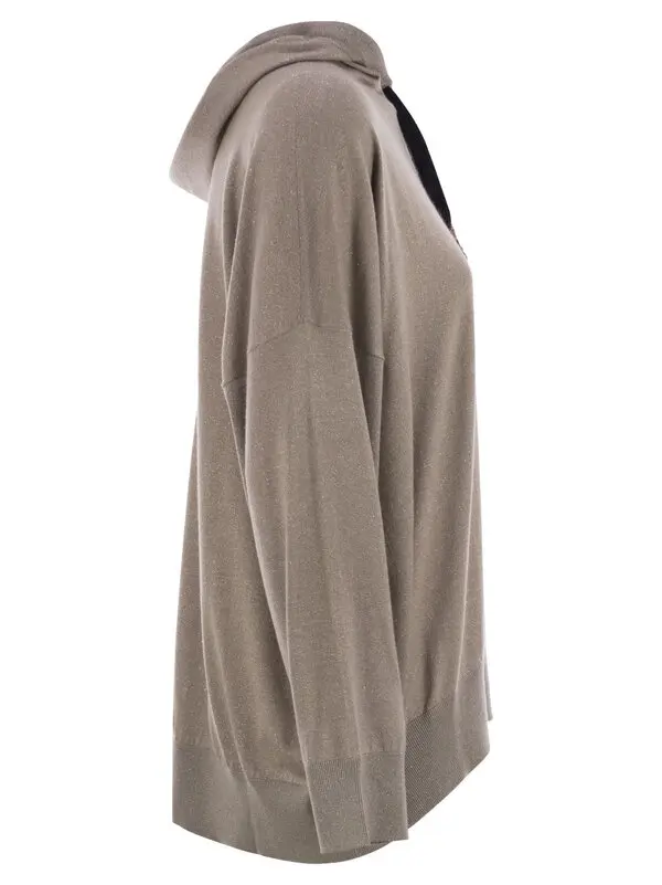Brunello Cucinelli Sparkling Cashmere And Silk Hoodie