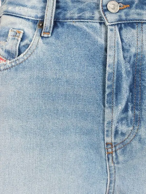 DIESEL® Regular Fit Light Wash Denim Shorts - Blue