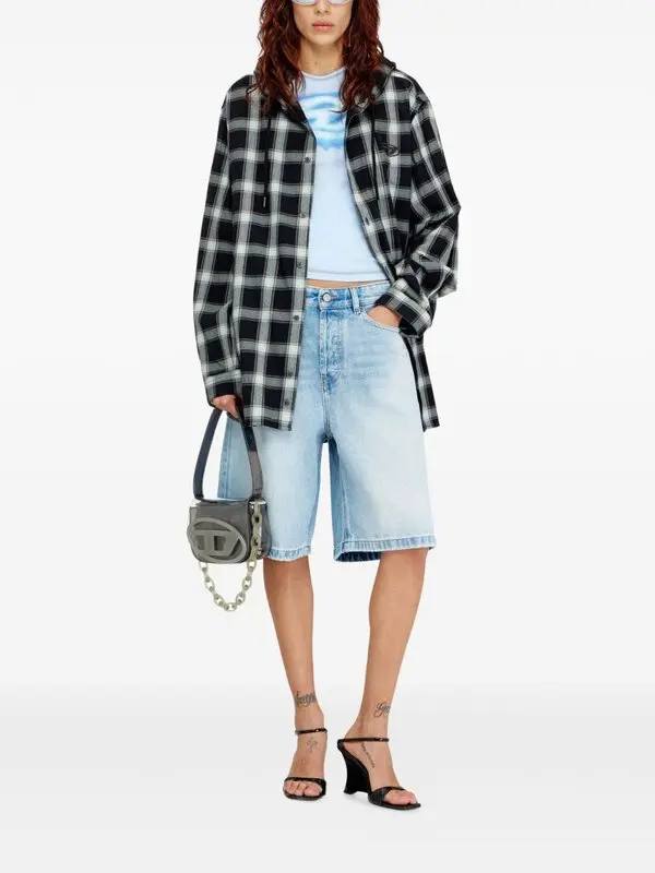 DIESEL® Regular Fit Light Wash Denim Shorts - Blue