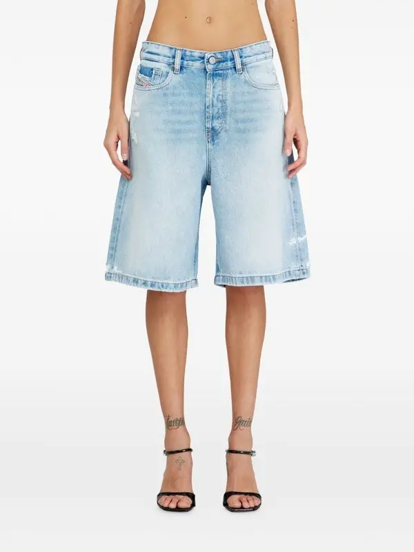 DIESEL® Regular Fit Light Wash Denim Shorts - Blue