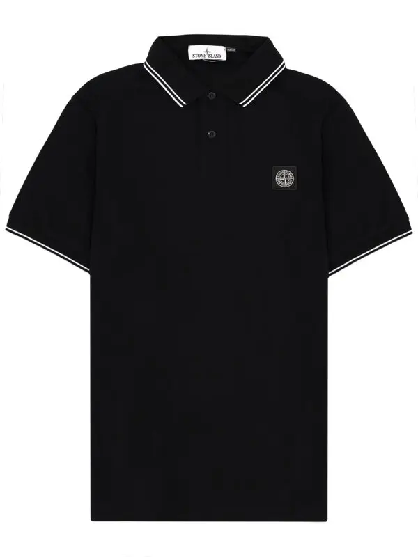 Stone Island Polo With Logo - Black