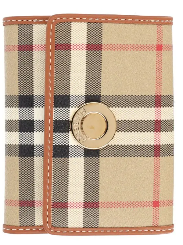 Burberry Portafoglio Check Wallet - Cream