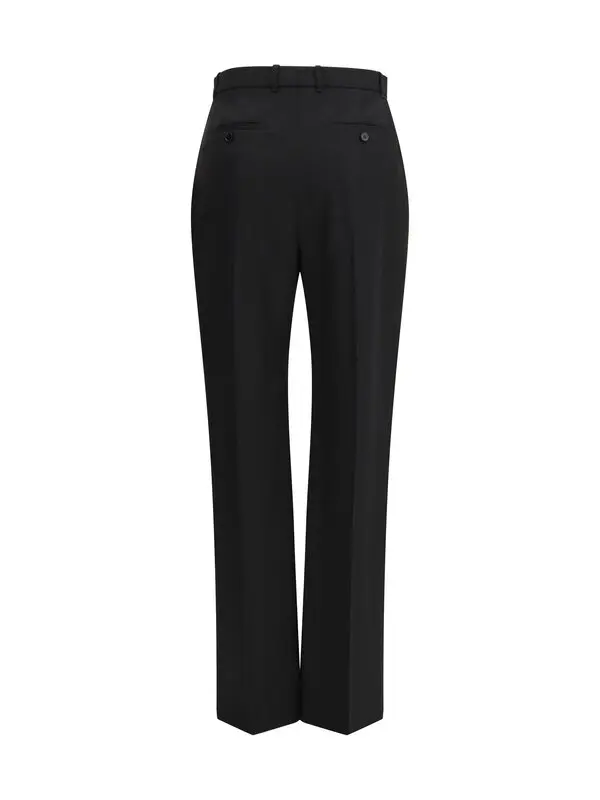 Alexander McQueen Tailored Cotton Trousers - Black