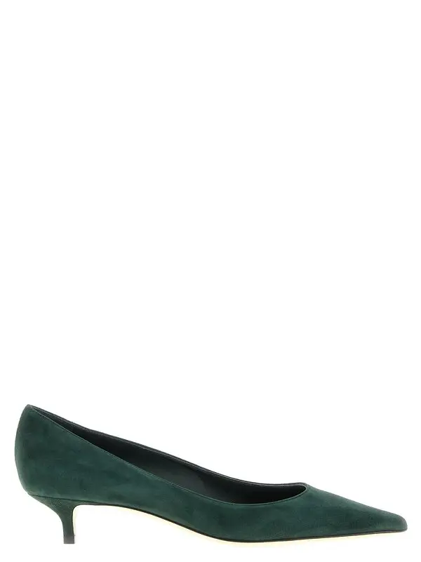 JIMMY CHOO Amelia Suede Pointed Toe Pumps - Green
