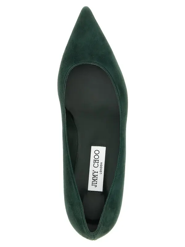 JIMMY CHOO Amelia Suede Pointed Toe Pumps - Green
