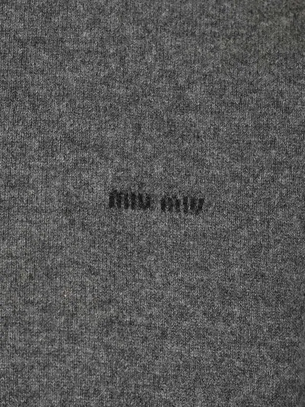Miu Miu Cashmere And Cotton Blend Zip-up Sweater