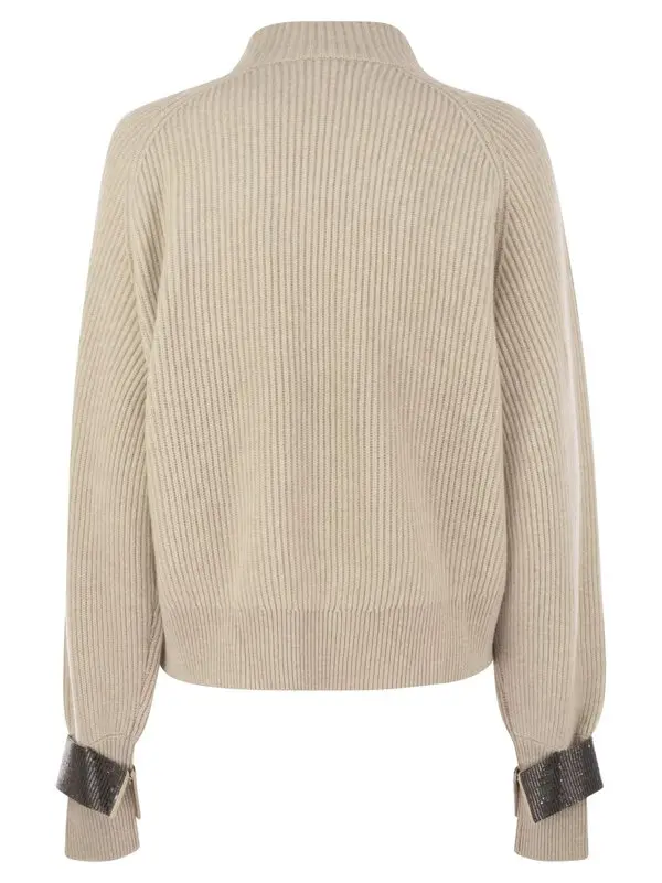Brunello Cucinelli Cashmere Sweater With Jewel Embellishment