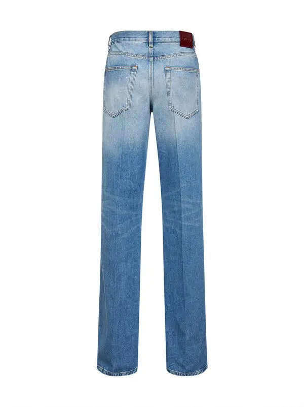 Gucci Flared Cotton Denim Jeans - Multicolor