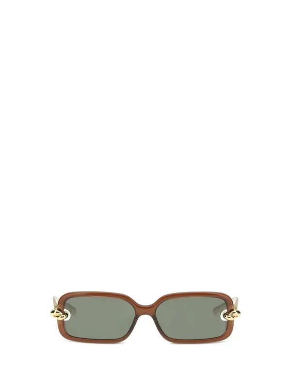 Bottega Veneta Knot Rectangular Sunglasses - Multicolor