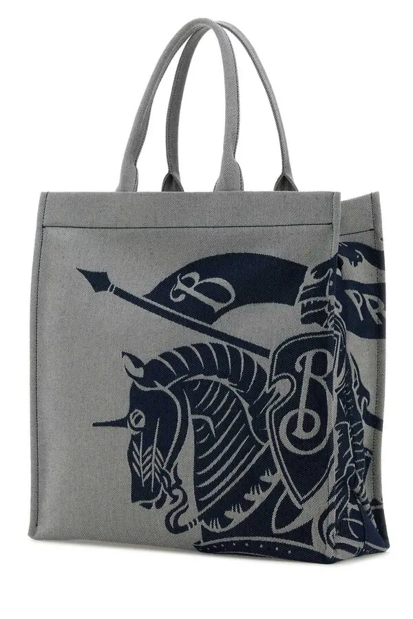 Burberry Embroidered Canvas Shopping Bag - Multicolor