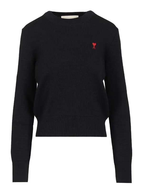 AMI Paris De Coeur Wool Sweater - Blue
