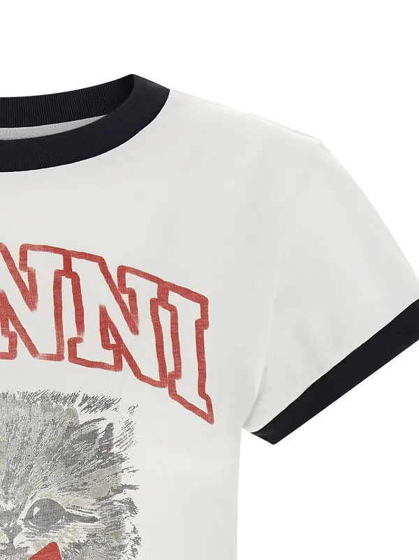 GANNI Printed Organic Cotton T-shirt