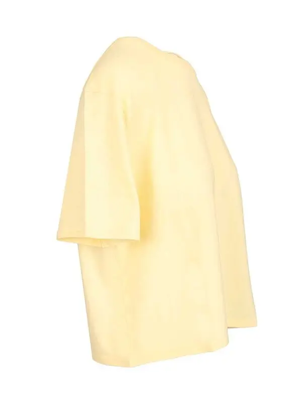 LISA YANG Boxy Fit Cotton And Cashmere T-shirt - Yellow