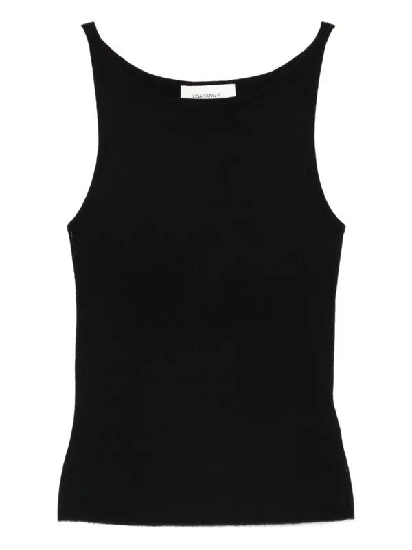 LISA YANG Lynette Ribbed Cashmere Top