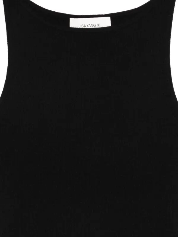 LISA YANG Lynette Ribbed Cashmere Top
