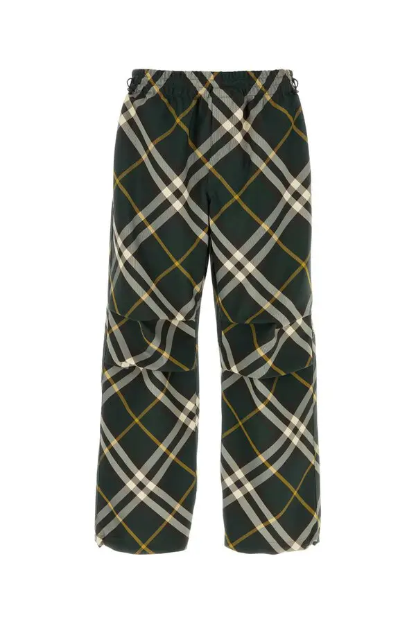 Burberry Plaid Polyester Trousers - Multicolor