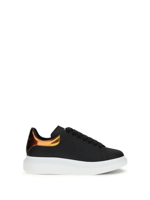 Alexander McQueen Leather Sneakers With Platform Sole - Black